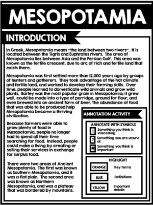 Mesopotamia Activities for Kids - Creative Classroom Core