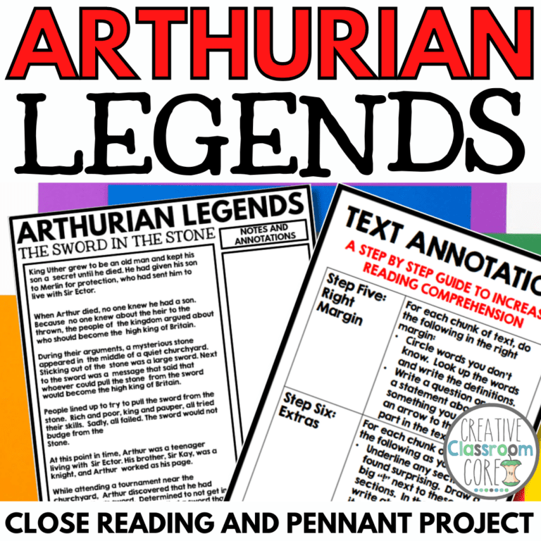 Arthurian legends Activities - Creative Classroom Core