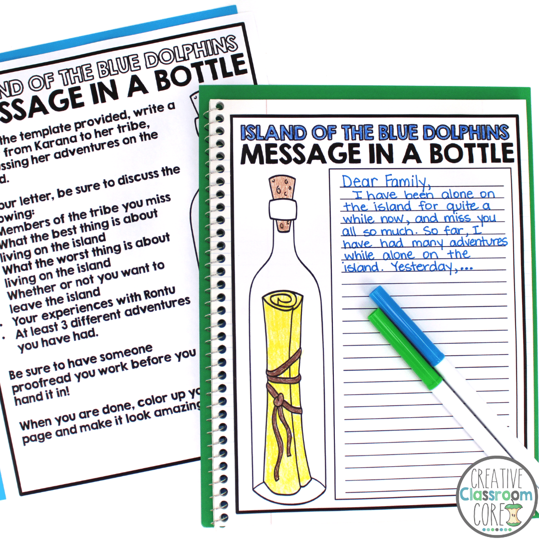 Island of the Blue Dolphins Novel Study Activities - Creative Classroom ...