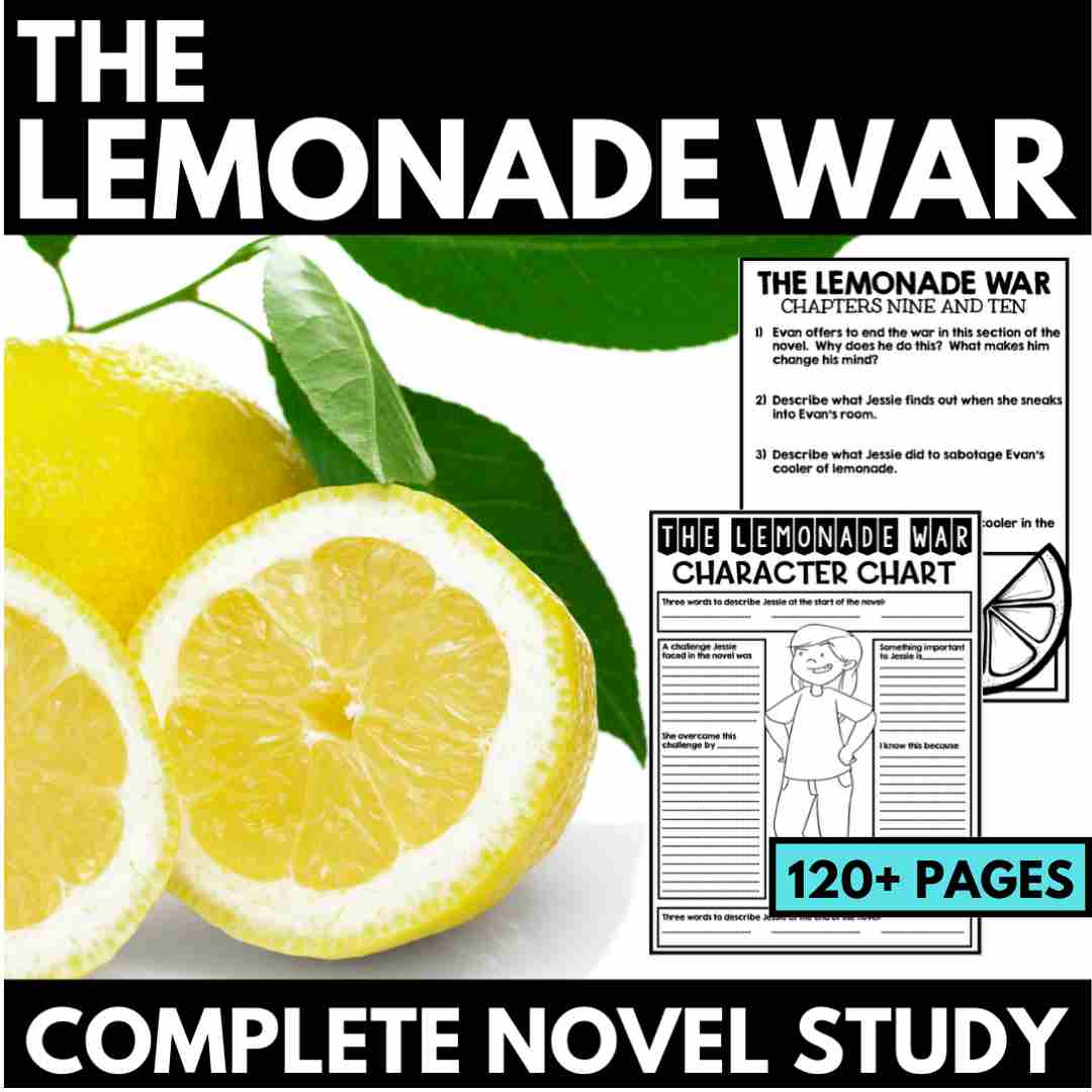 The Lemonade War Novel Study - A great way to end the year! - Creative ...