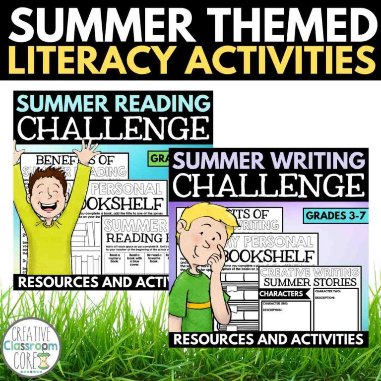 Summer themed literacy activities for upper elementary and middle ...