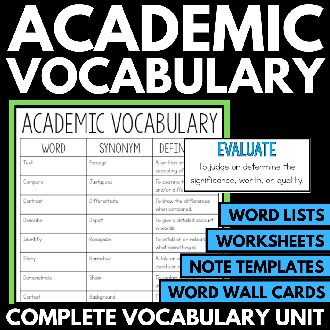 What is Academic Vocabulary? - Creative Classroom Core