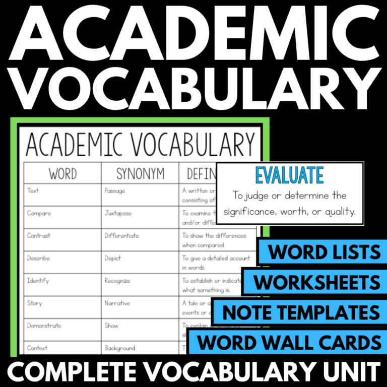 What is Academic Vocabulary? - Creative Classroom Core
