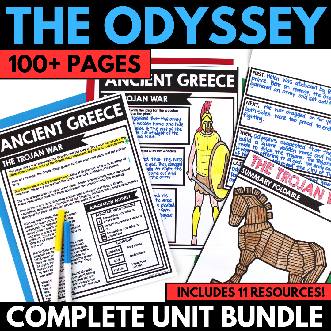 Teaching Ideas for The Odyssey - Creative Classroom Core